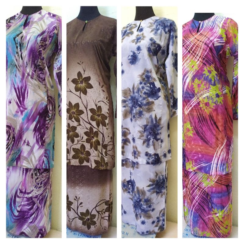 PreLoved Baju Kurung Corak Batik Bunga Batch 1 | Shopee Malaysia