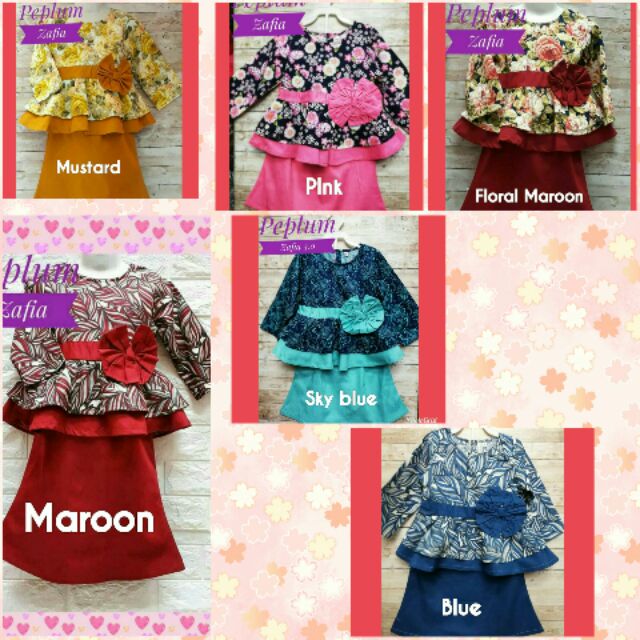 PEPLUM RIBBON ZAFIA (Ready Stock) | Shopee Malaysia