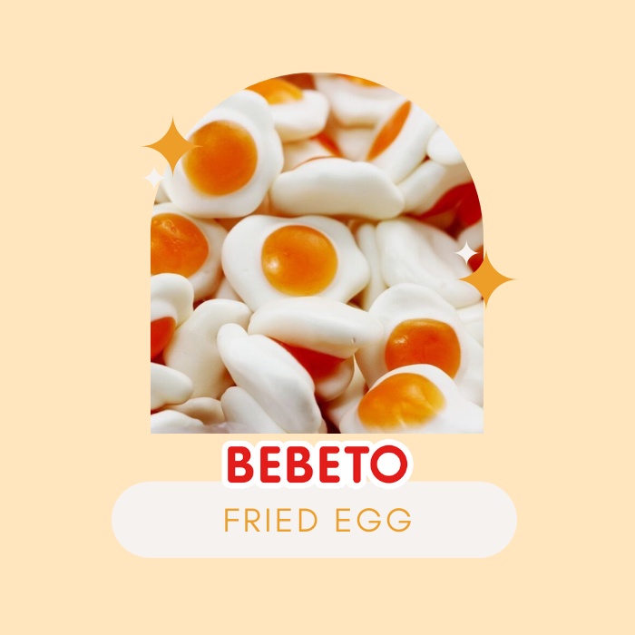 Bebeto Fried Egg +-100g Repack Gummy Candy (HALAL) | Shopee Malaysia
