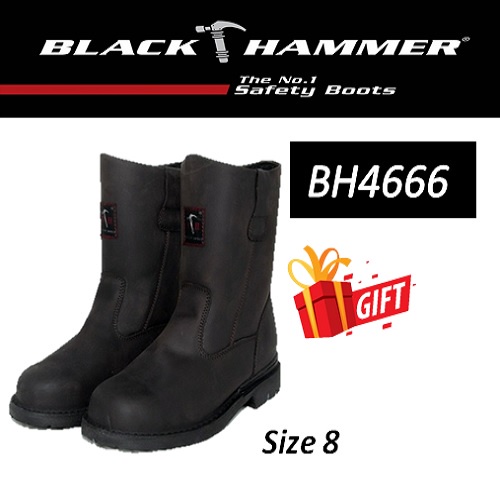 BH 4666 Black Hammer High Cut Slip On Safety Shoes ( SIRIM Certified ...