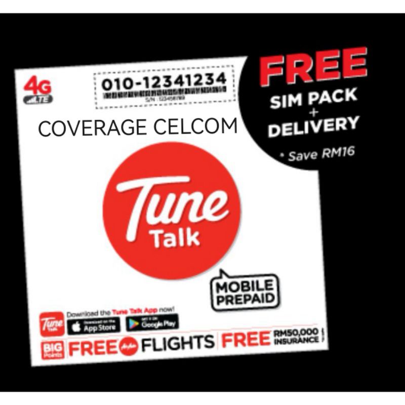 SIM CARD UNLIMITED DATA SOSIAL + CALL ,COVERAGE CELCOM [TUNETALK ...