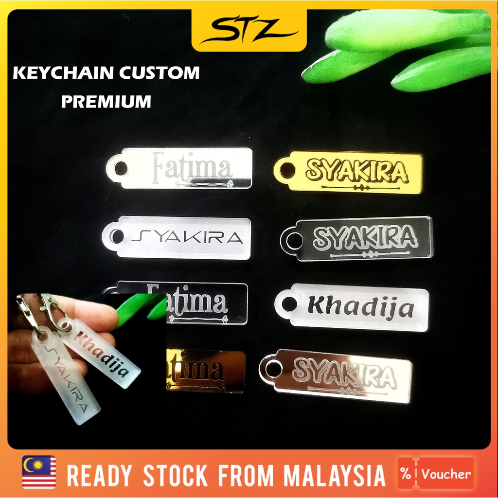 Keychain Personalised Name Custom Made Quality Engrave Name Tag ...
