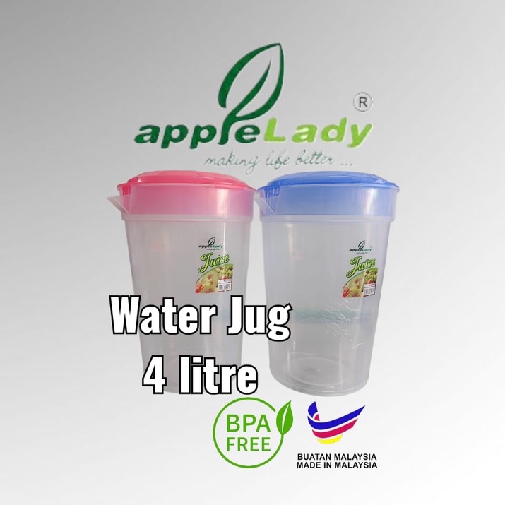 APPLELADY 4L Water Jug JT3450 Water Container Transparent Water Jug Jug ...