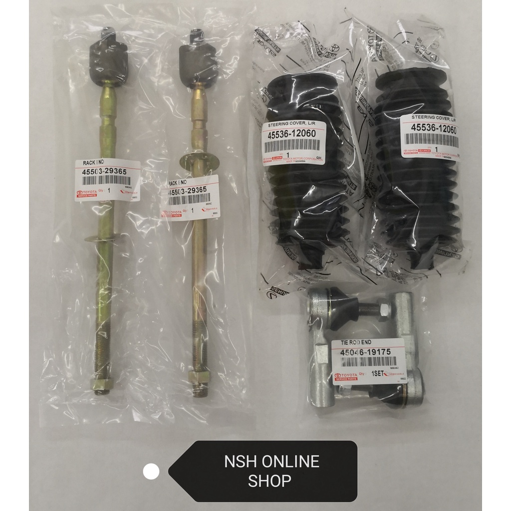 Tie Rod End+Rack End+Steering Boot Cover (Toyota Oem) for Toyota ...