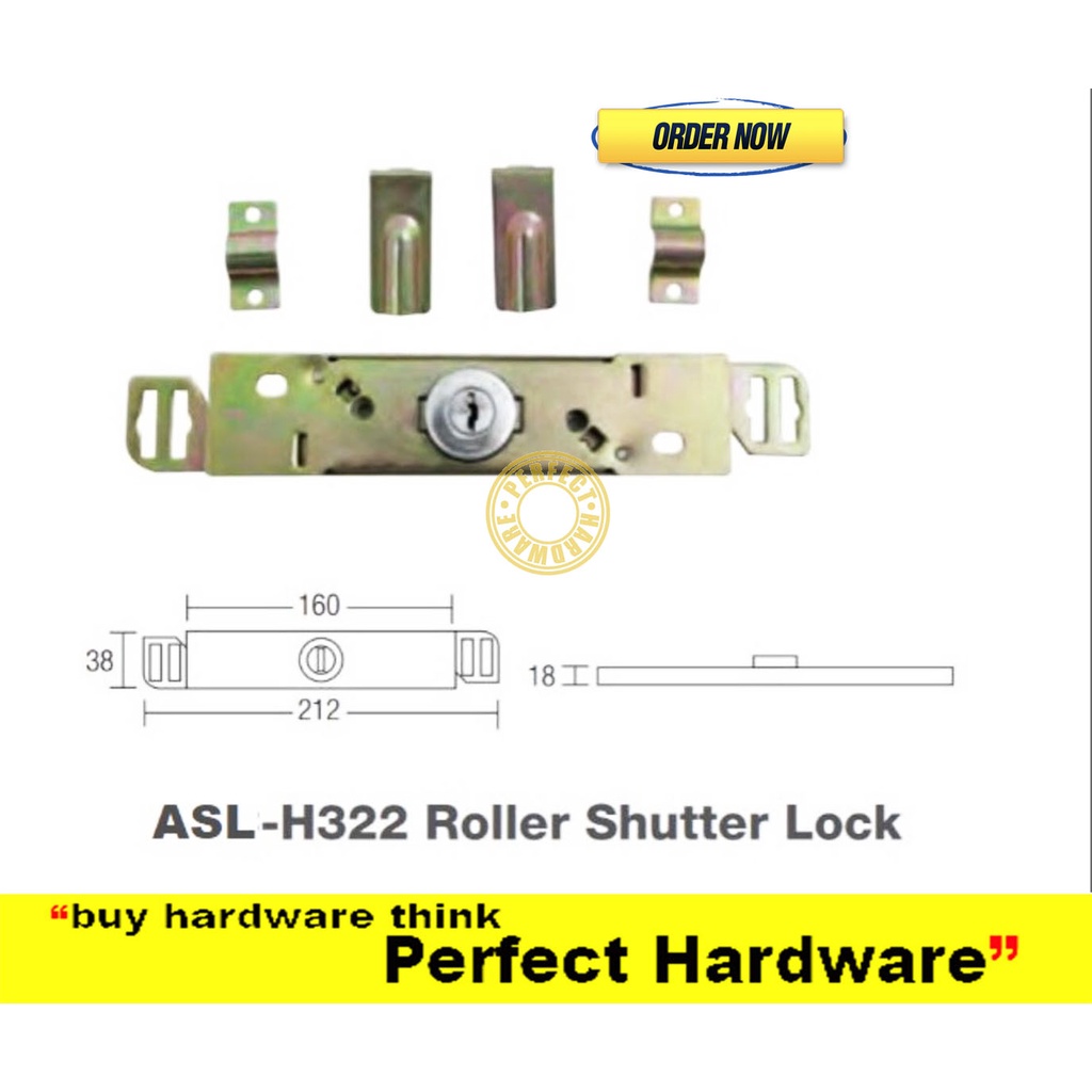 ROLLER SHUTTER LOCK WITH 2 KEY | Shopee Malaysia