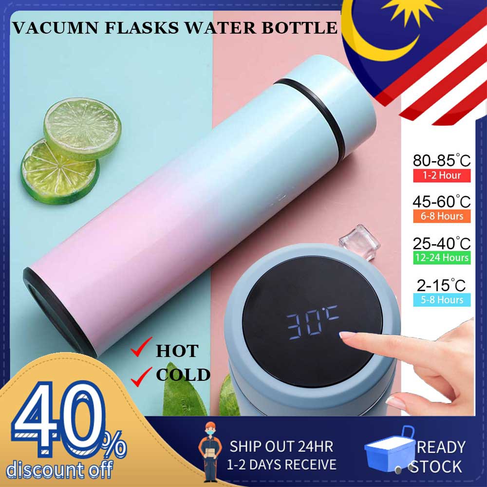 🔥READY STOCK🔥 Juyogo Temperature Drink Hot Cold LCD Stainless Steel 304 Vacuum Bottle Mug DTO-12 ...