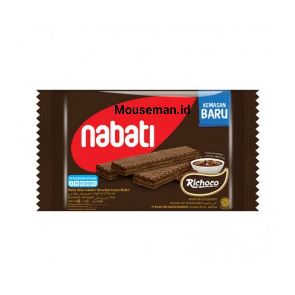 Richoco Nabati Chocolate Wafer Chocolate Chocolate Cream Flavor 15gr | Shopee Malaysia