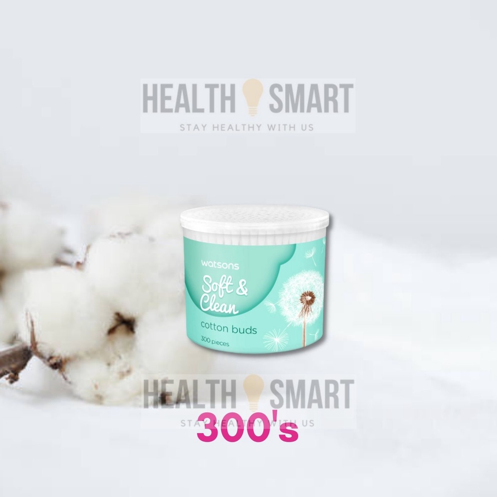 Watsons Soft & Clean Side Sealed 100's/ Square Puffs Face Cotton ...