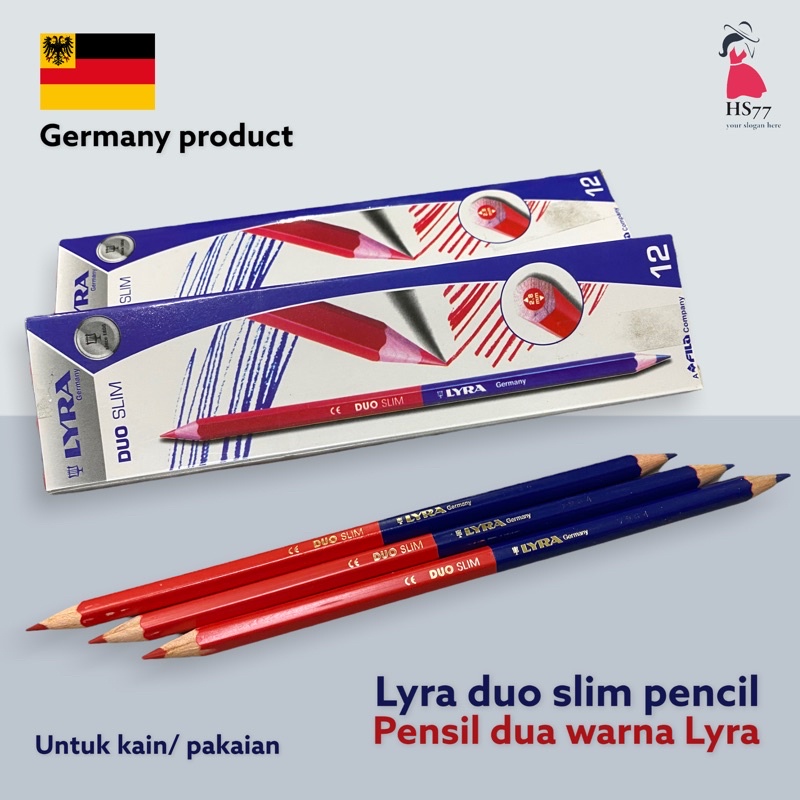 Germany Lyra blue and red duo slim pencil/ pensil dua warna Lyra ...