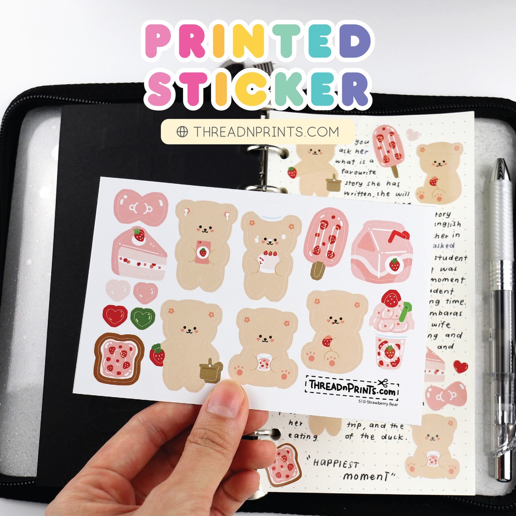Borderless Cute Kawaii Planner Stickers | Sticker Packs For Journaling ...