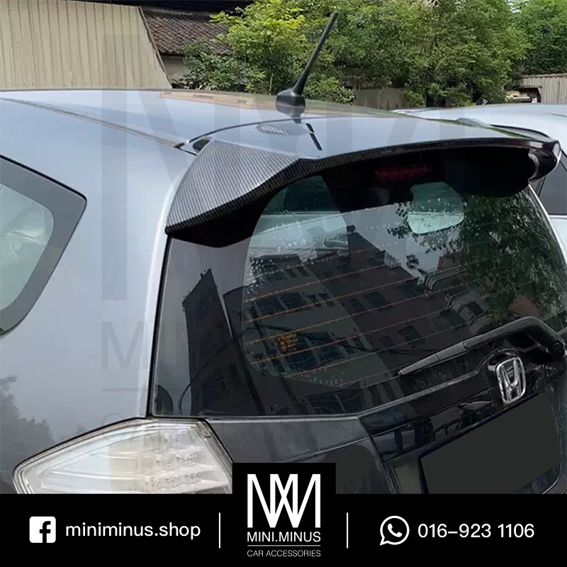 Honda Jazz GE 2008–2013 Carbon Style Rear Spoiler – Sporty Trunk Lip ...