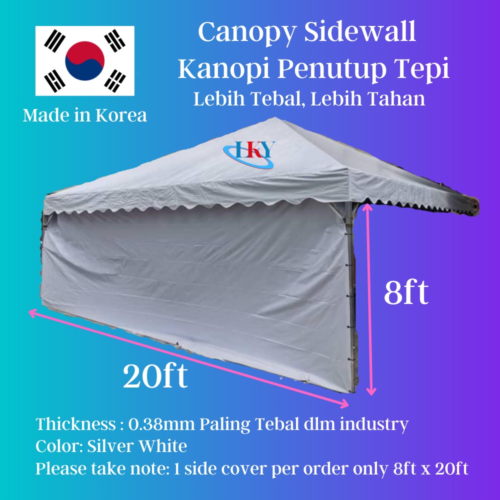 Canvas Only 20 ' x 20' Pyramid Canopy Tent White Silver PVC Tarpaulin ...