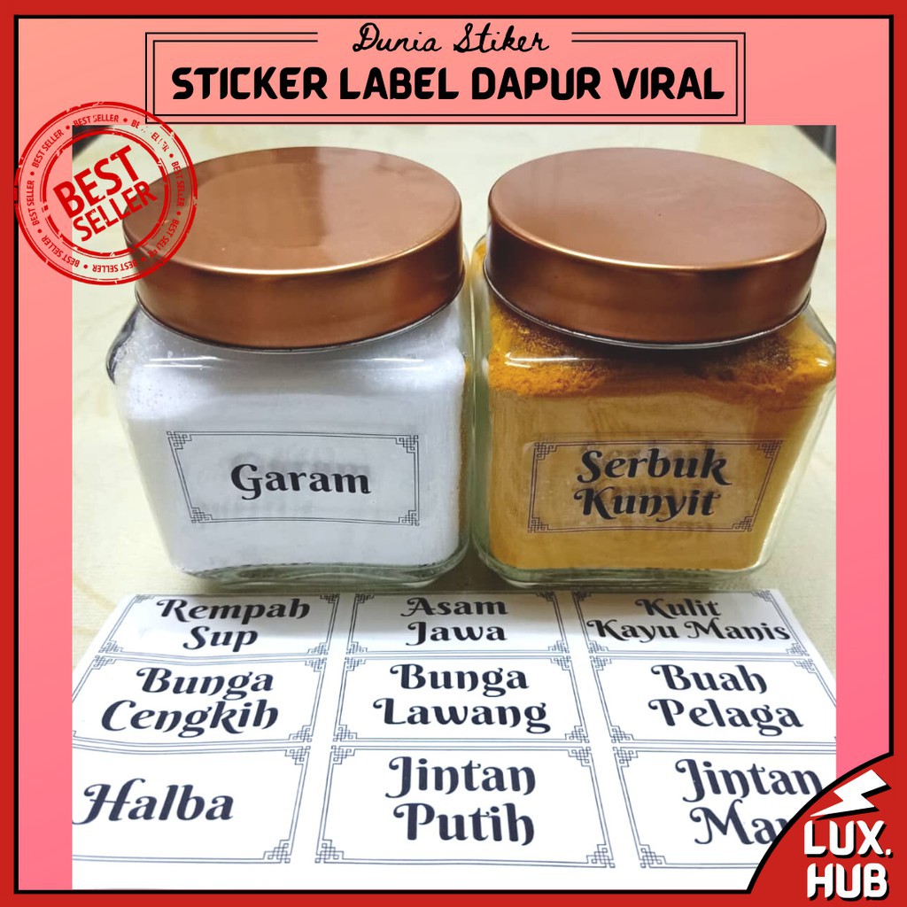 kitchen STICKER LABEL DAPUR |LABEL REMPAH | LABEL PES | STICKER ...