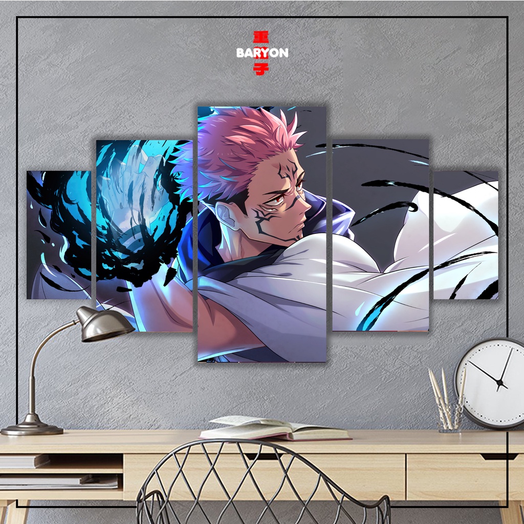 HIASAN DINDING KAYU Baryon JUJUTSU KAISEN SUKUNA Wall Decoration 1 Set ...