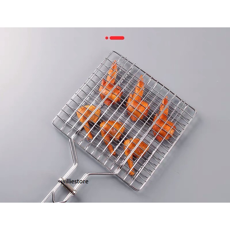 BBQ Grill Fish Rack/Pemanggang Ikan Ayam/BBQ Fish Chicken Roaster/BBQ ...