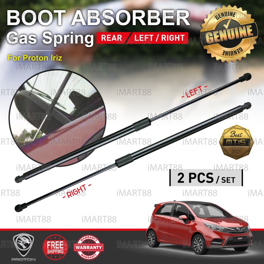 100% GENUINE PROTON IRIZ PAIR LEFT RIGHT REAR BOOT ABSORBER GAS SPRING ...