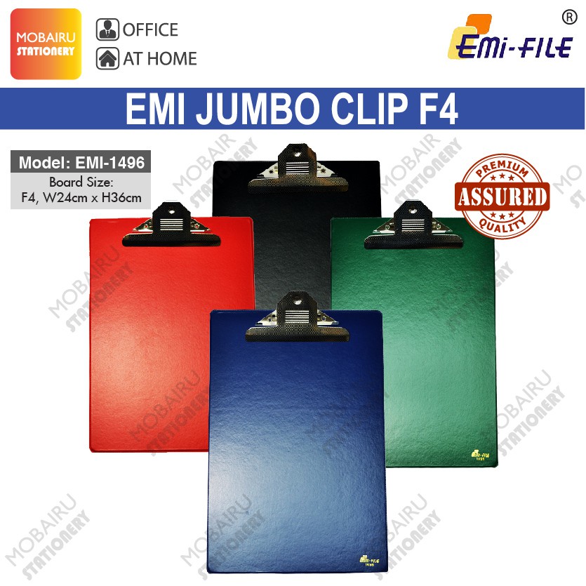 EMI File Clip Board File F4 Size Jumbo EMI-1496 | Shopee Malaysia