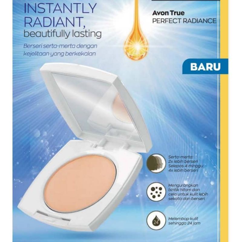 AVON True Perfect Radiance Pressed Powder / White Dual Powder ...