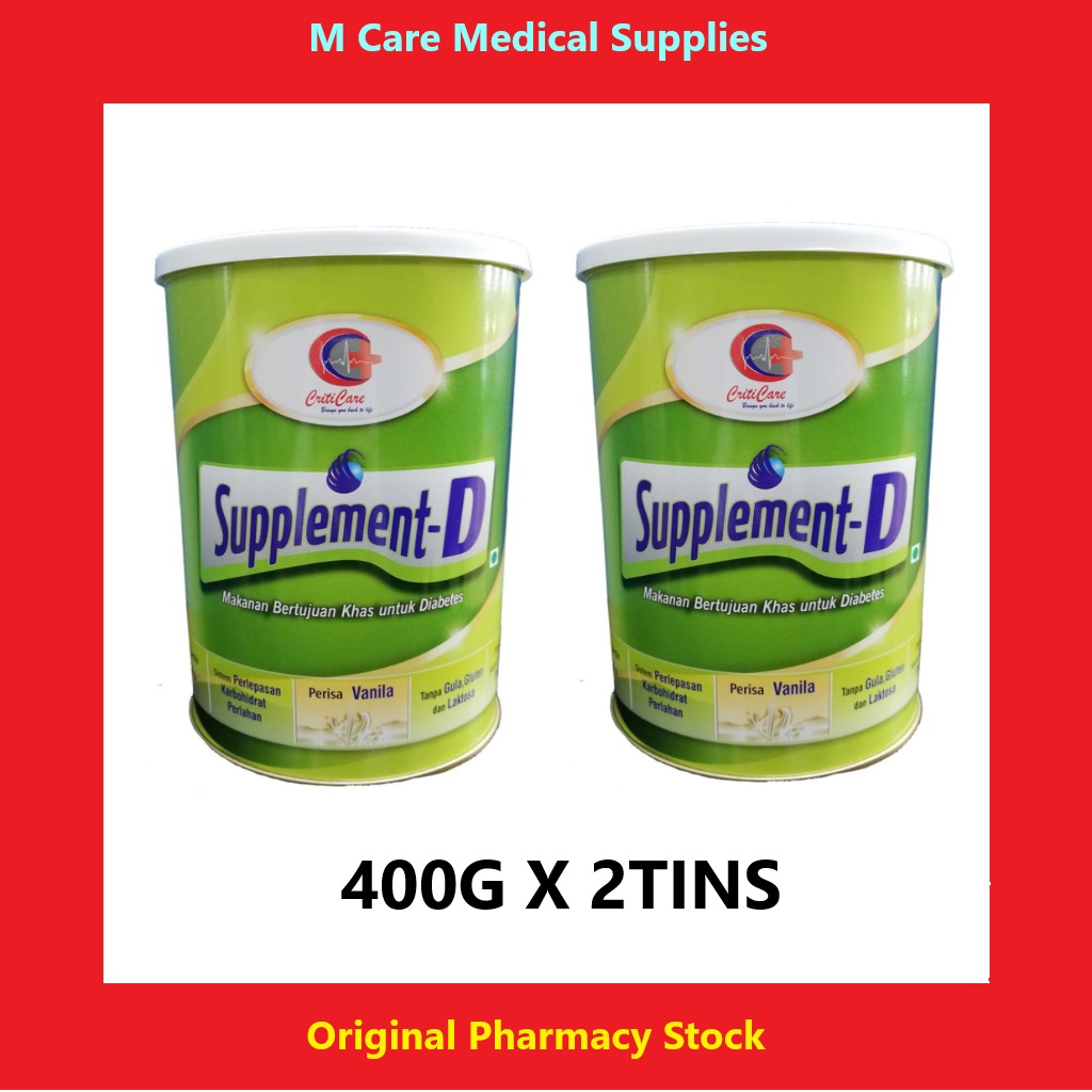 Supplement-D 400G X 2 TINS (Vanilla) | Shopee Malaysia