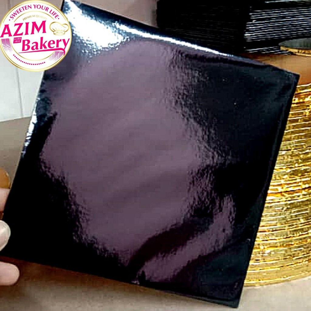 CAKE BOARD SQUARE BLACK (3PCS) | 6” | 7" | 9” | 10" | 11" | 12" | PAPAN ...