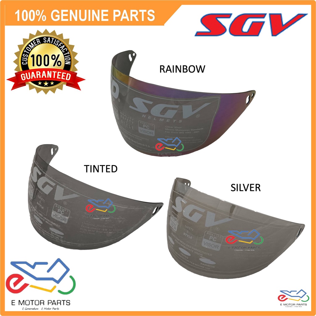 VISOR SGV CRUISER LTD KIDS TINTED SILVER RAINBOW COLOUR [100% ORIGINAL ...