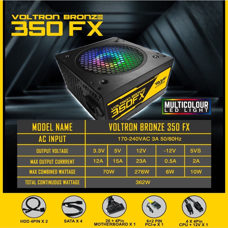Ready stock ~ Armaggeddon Voltron Bronze 350fx 300fx 235fx 700W 600W 470W 350W 300W 235W PSU ...