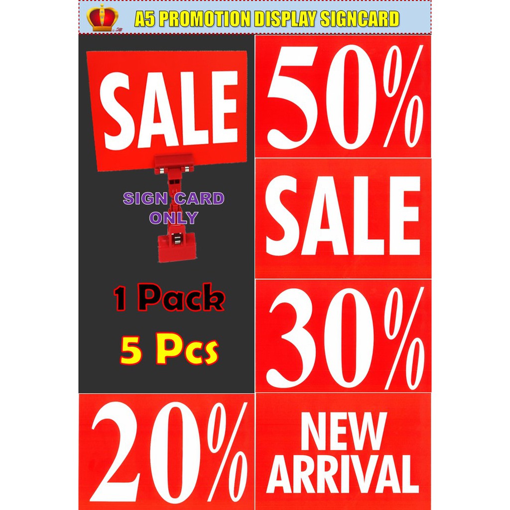 A5 Promotion Offer Display Card Advertising POP Card Card Promotion 5 ...