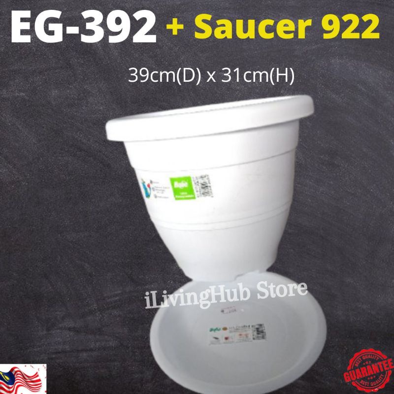 Baba EG Series White Flower Pot, EG-260 EG-310 EG-392 EG-465 Cotta ...