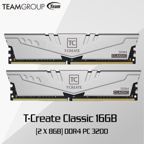 Team Group T-Create Classic DDR4 16GB (2X8) PC 25600 - Computer Ram ...