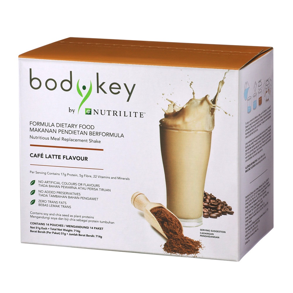 NEW! BodyKey By Nutrilite Meal Replacement Shake (Café Latte) | Shopee ...