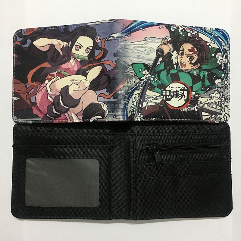 Anime Demon Slayer Wallet Fashion PU Leather Purse Kamado Tanjirou ...