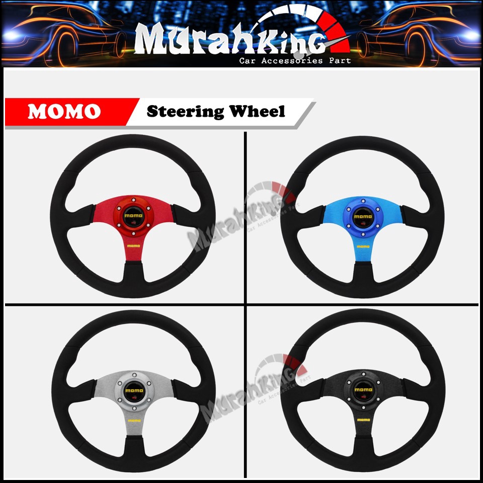 MOMO 14 Inch Sport Racing Steering Wheel Car Steering Wheel 5128 | Shopee Malaysia
