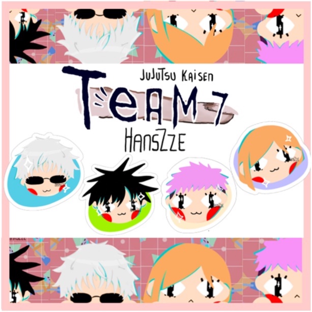 [ STICKERS ] The Team 7 of Jujutsu Kaisen - GOJO SATORU , ITADORI YUJI ...