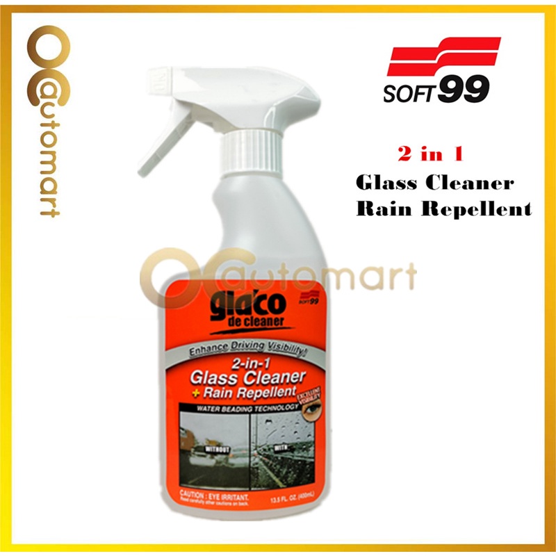 Soft 99 Glaco de cleaner 2-in-1 Glass Cleaner + Rain Repellent 13.5 FL ...