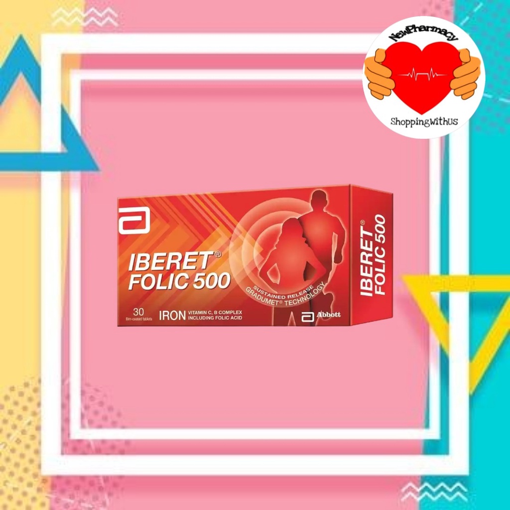 Iberet Folic 500 30's (Exp-06/2026) | Shopee Malaysia