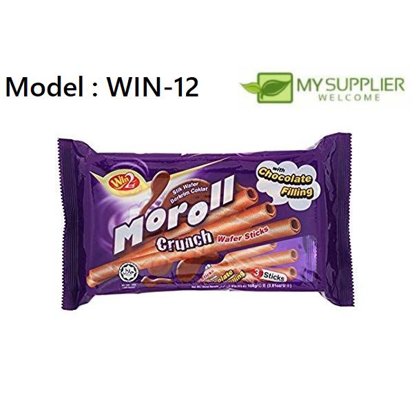 Win2 5in1 108g Moroll Crunch Wafer Sticks - Chocolate (627F) | Shopee ...