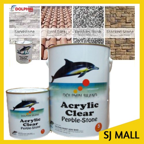 DOLPHIN Acrylic Clear 5 Litre Pebble Stone Finish Waterproofing ...
