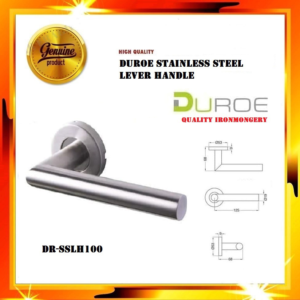 DUROE DR-SSLH100 STAINLESS STEEL SUS304 LEVER HANDLE | Shopee Malaysia