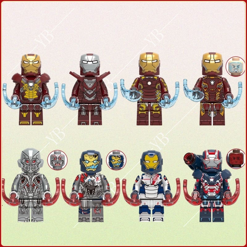 Iron Man Assembled Building Block Minifigure Educational Toys avengers ...