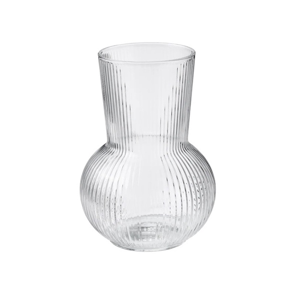 PADRAG IKEA VASE CLEAR GLASS 17cm ROUND SHAPED / PASU BUNGA KACA BULAT ...