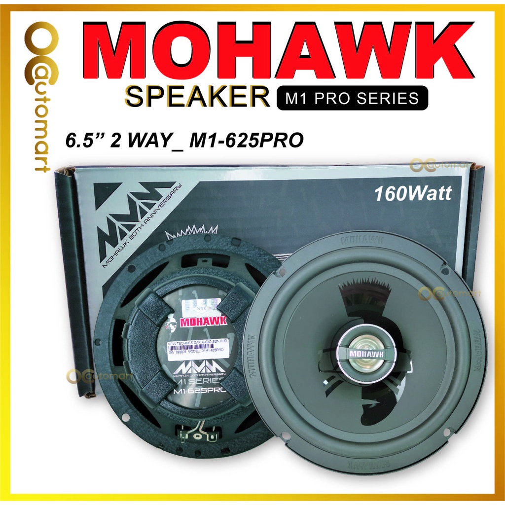 Mohawk Car M1 PRO Series 6.5"Inch 2-Way Coaxial Speaker (M1-625PRO) Spk Spiker Kereta Perodua ...