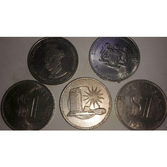 Duit siling lama Satu ringgit malaysia. Tahun (1959,1971,1977) | Shopee ...