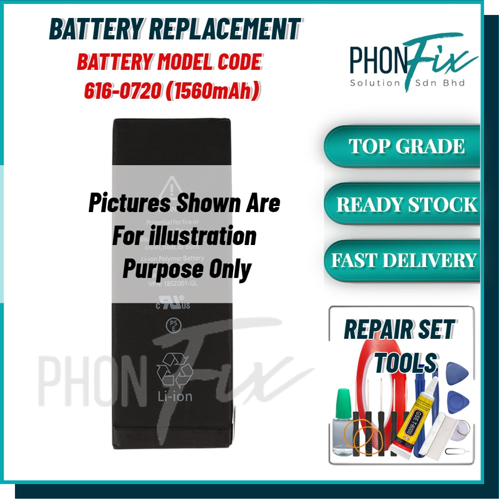 𝑷𝒉𝒐𝒏𝑭𝒊𝒙 Compatible For IP 5 / IP 5C / IP 5S BATTERY BATERI APN:616-0720 ...