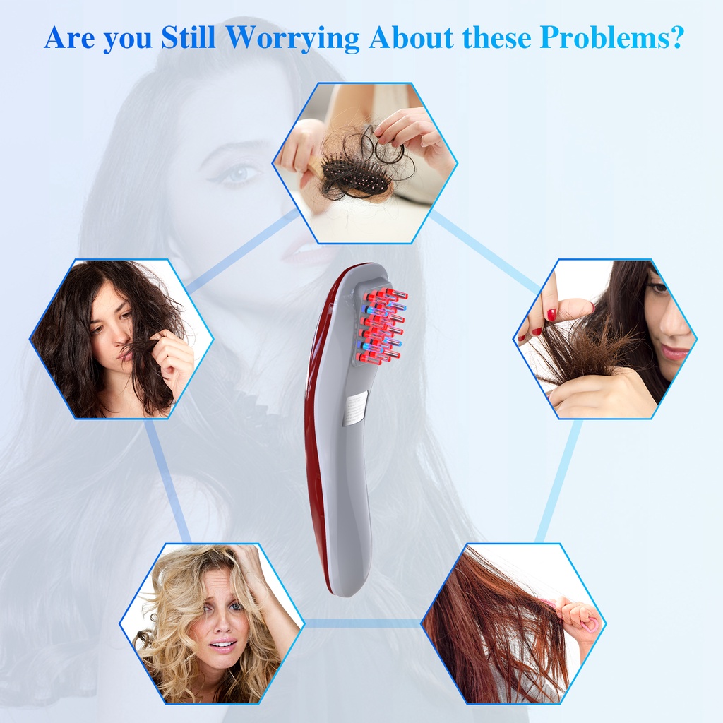 KTS Laser Hair Growth Comb Anti-hair Loss Treatment Comb Infrared Radio ...