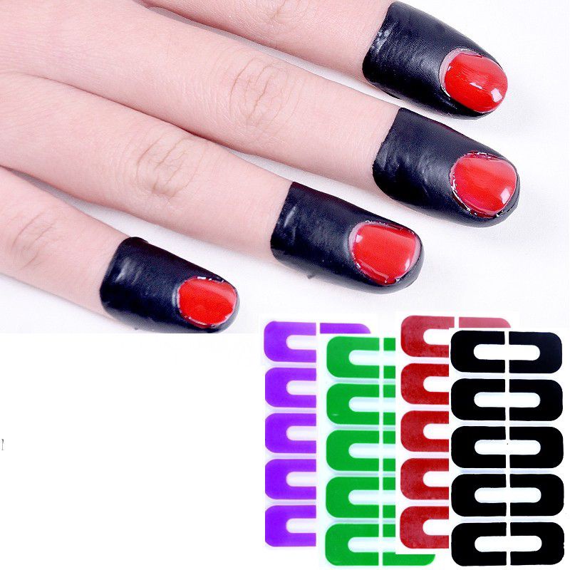 Peel Off Nail Tape . Pembalut kulit bagi inai tak comot U-shape Finger ...