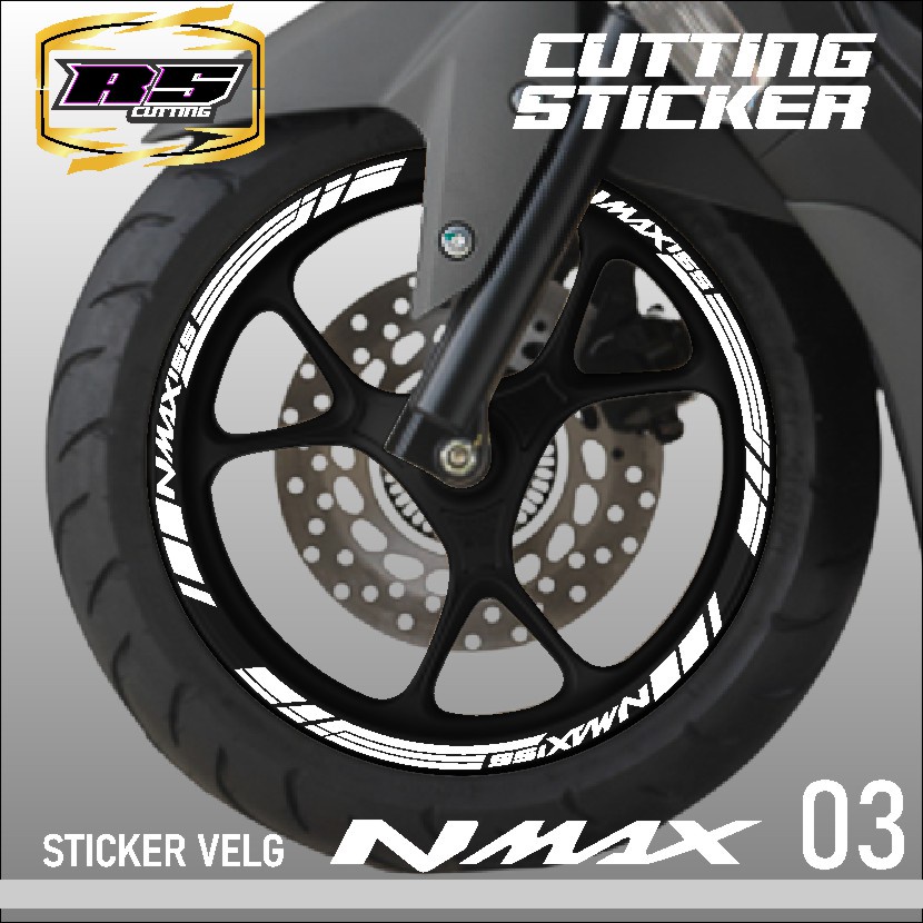 RS Nmax Tire Wheel Cutting STICKERS - Yamaha NMAX New Old Motorcycle ...