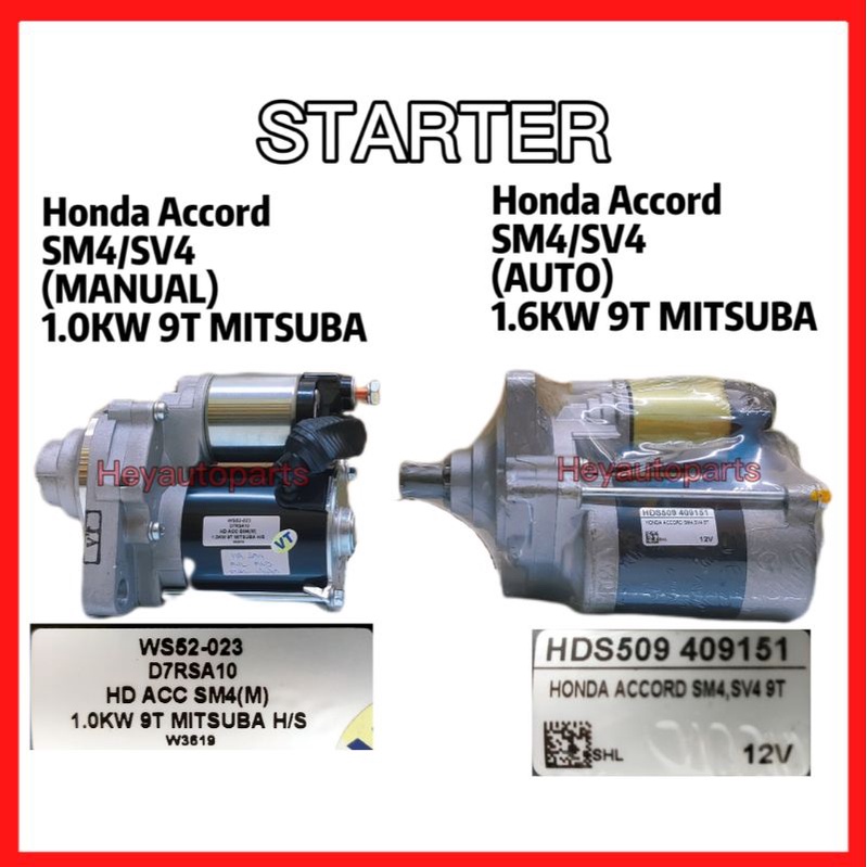 New Baru[STARTER ASSY] Honda Accord SM4/SV4 (MANUAL/AUTO) | Shopee Malaysia