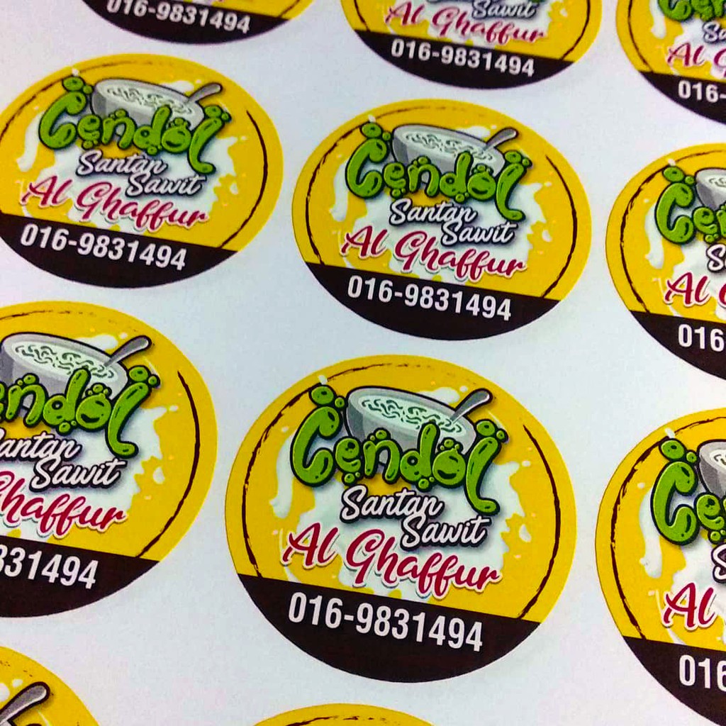 Sticker Label Produk - Mirrorkote Sticker (cut to shape) 4CM x 4CM ...