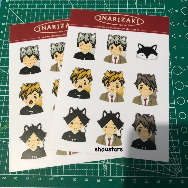 Stickers Sheet Deco Haikyuu!! Fanmerch: INARIZAKI fox ver. by shoustars ...