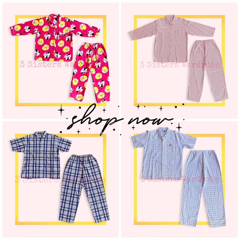 (Preloved / Bundle) Pyjama Set / Sleepwear / Baju Tidur 2/2 | Shopee ...